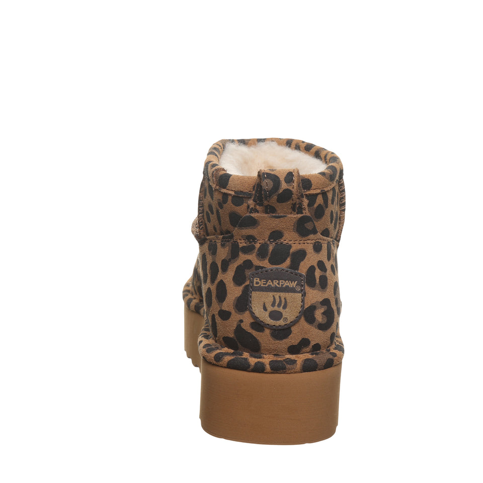 RETRO SHORTY EXOTIC TOBACCO LEOPARD – BEARPAW Shoes